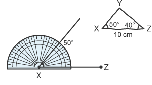 Constructing a triangle using a protractor - Constructing triangles ...