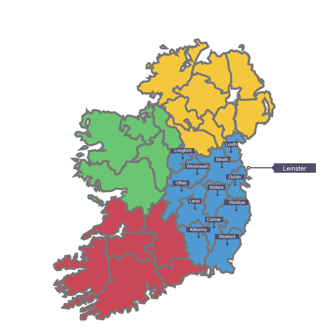 Provinces of Ireland - Counties and countries - GCSE Irish – Learners ...