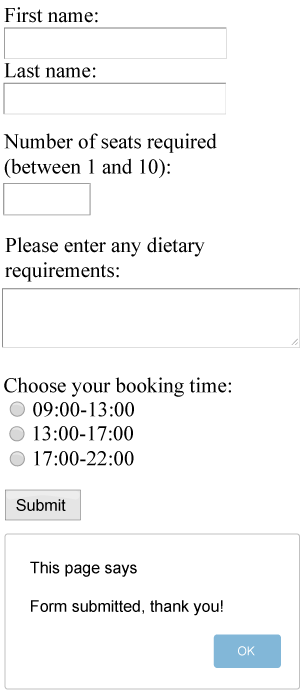 HTML forms - Implementation (HTML) - Higher Computing Science Revision ...