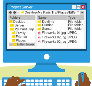 Organising your work - Managing information on computers - KS3 ICT ...